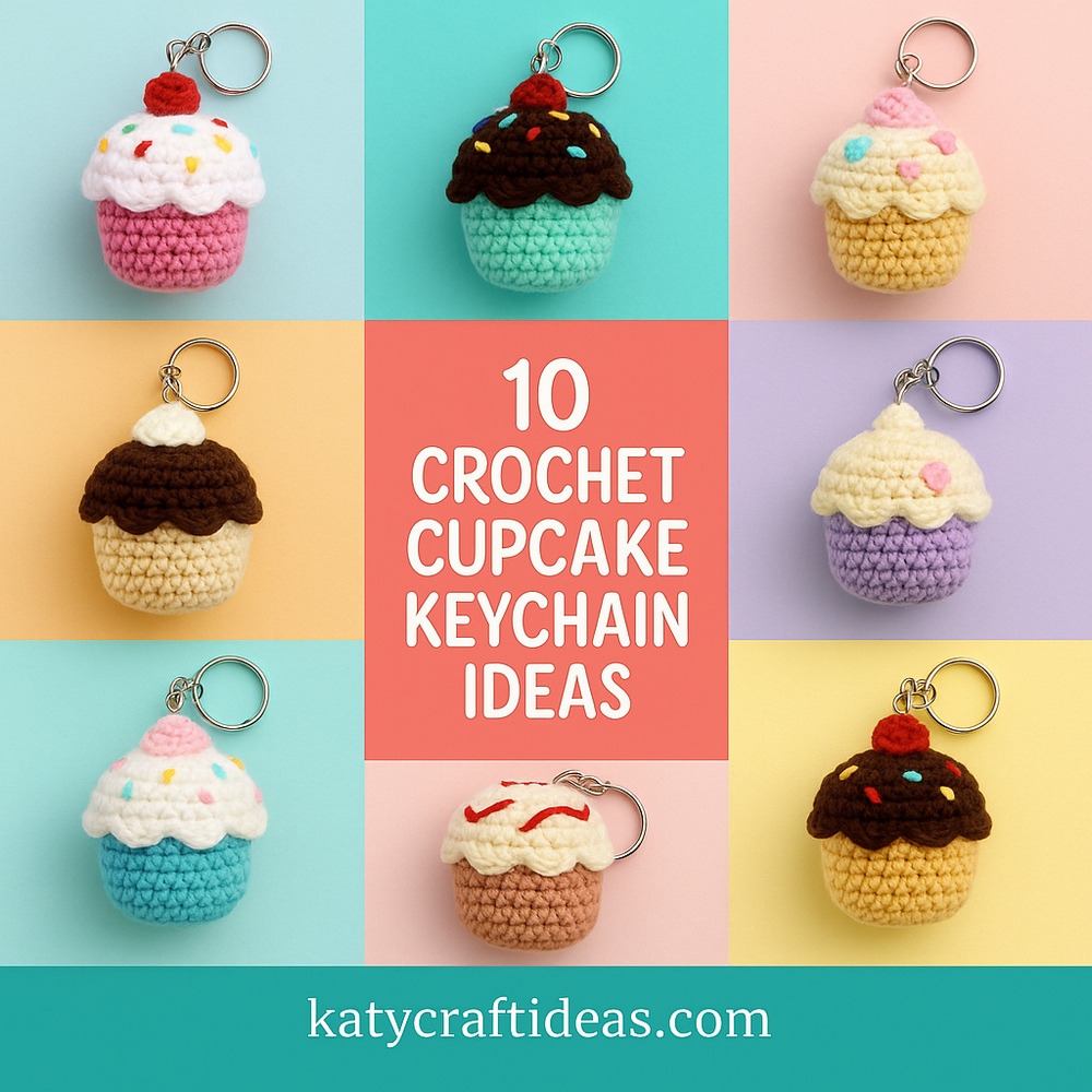 10 Crochet Cupcake Keychain Ideas - Katy Craft Ideas