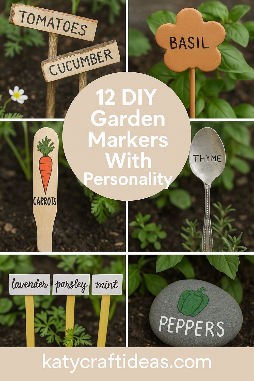 12 DIY Garden Markers With Personality - Katy Craft Ideas